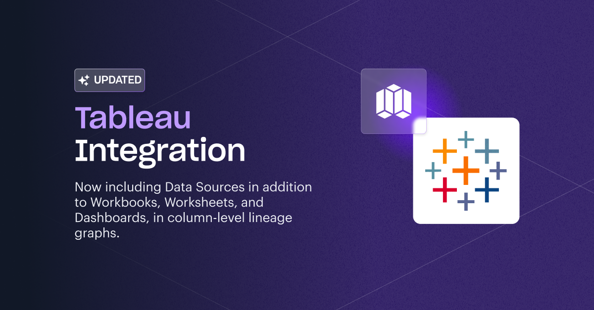 Integration update: Tableau Data Sources | Metaplane